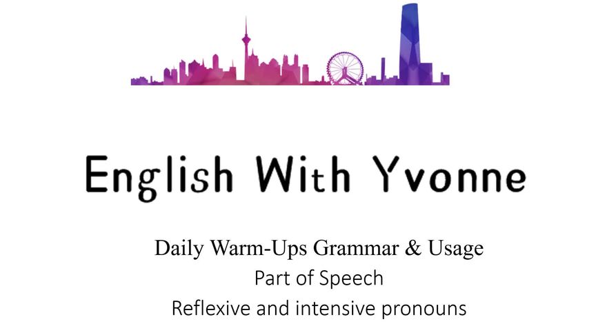英语“微”语法——反身代词