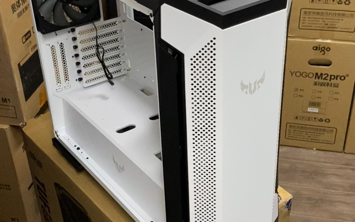 华硕GT501 开机键前置USB音频口拆装