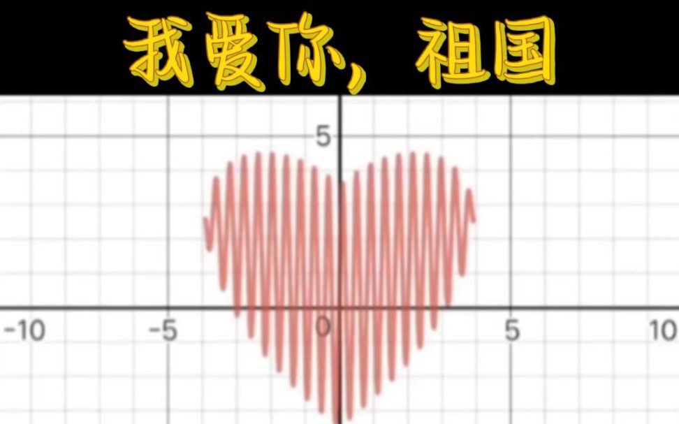 画爱心函数图象送给伟大的祖国!这是数学人的浪漫～