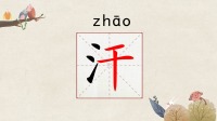 看动画,学汉字,带孩子领略汉字演变过程 第25集 易读错字:汗