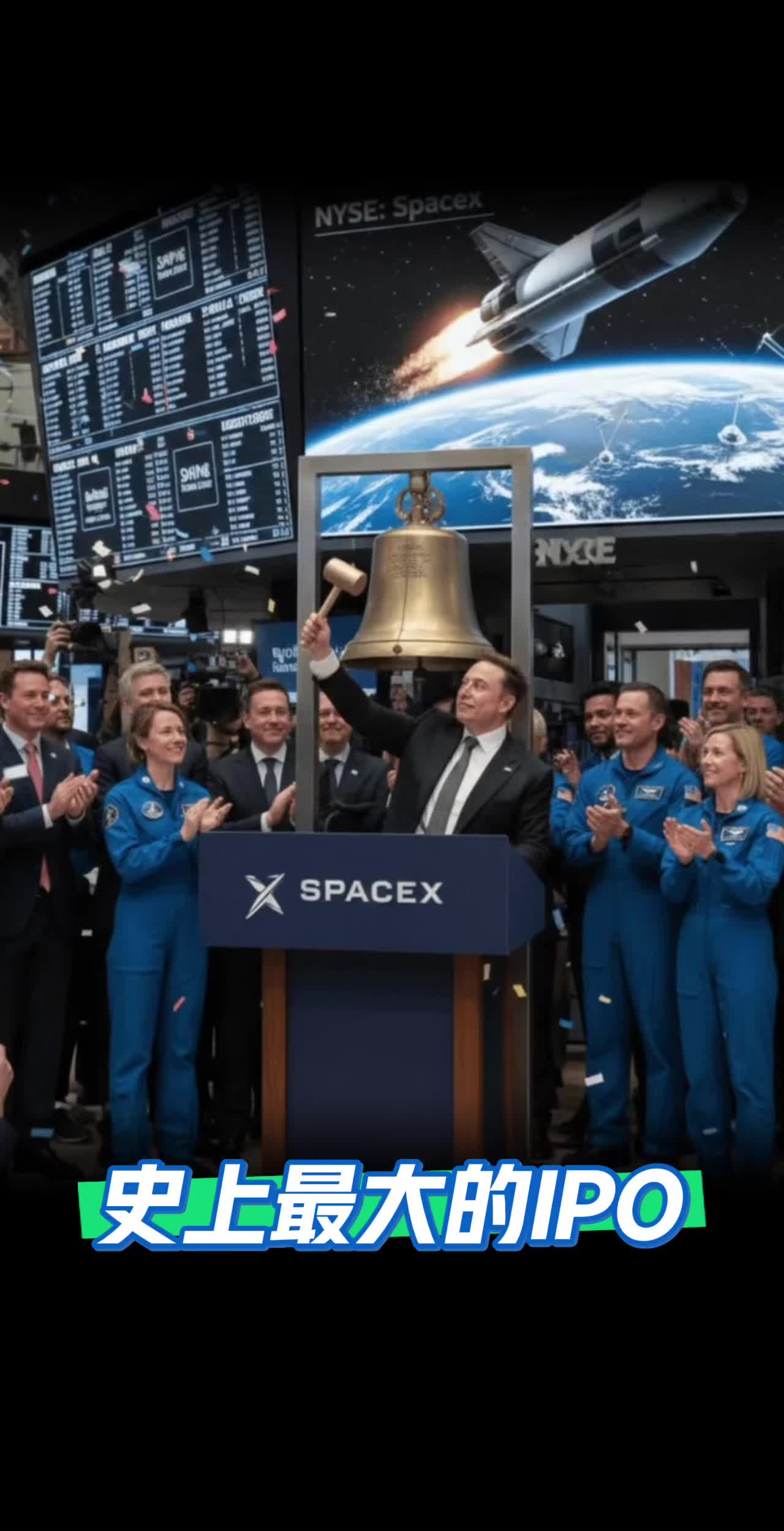 #马斯克 #spacex 将在2026年中下旬整体上市,有史以来最大的IPO。
