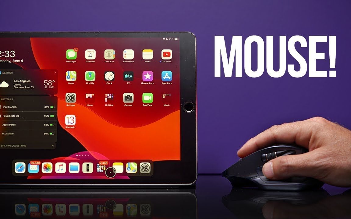 超简单!iPad pro 2018 连接Usb鼠标实测,需更新IPAD OS(ios13)