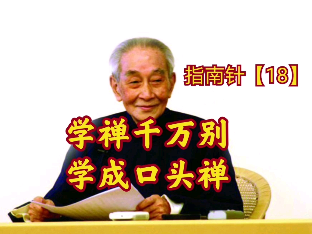 指南针【18】南怀瑾先生讲禅的功夫与见地!具有指导意义。