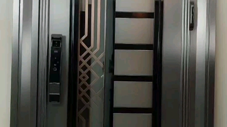 ...奢风格韩式不锈钢入户门爱林堡进户防盗门定制批发透光推拉门中门...