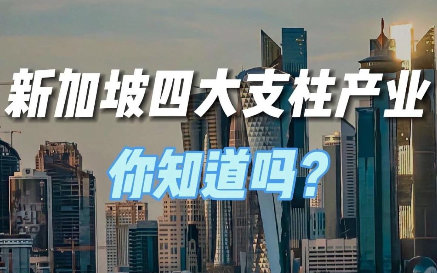 新加坡四大支柱产业,你知道吗
