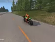 BeamNG DRIVE汽车模拟:摩托车碰撞事故模拟