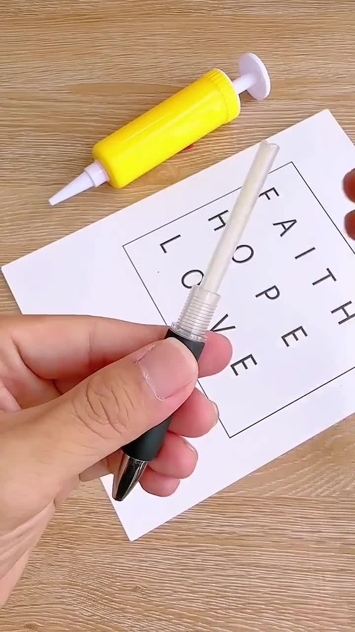 圆珠笔做的小发射器,别说还真管用