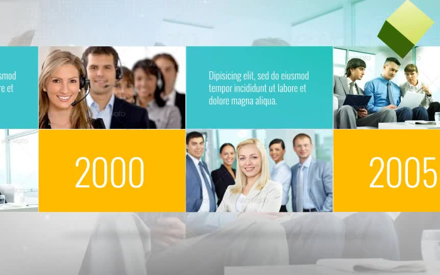 AE模板-时间轴效果的公司发展历程介绍视频公司介绍商务团队介绍...