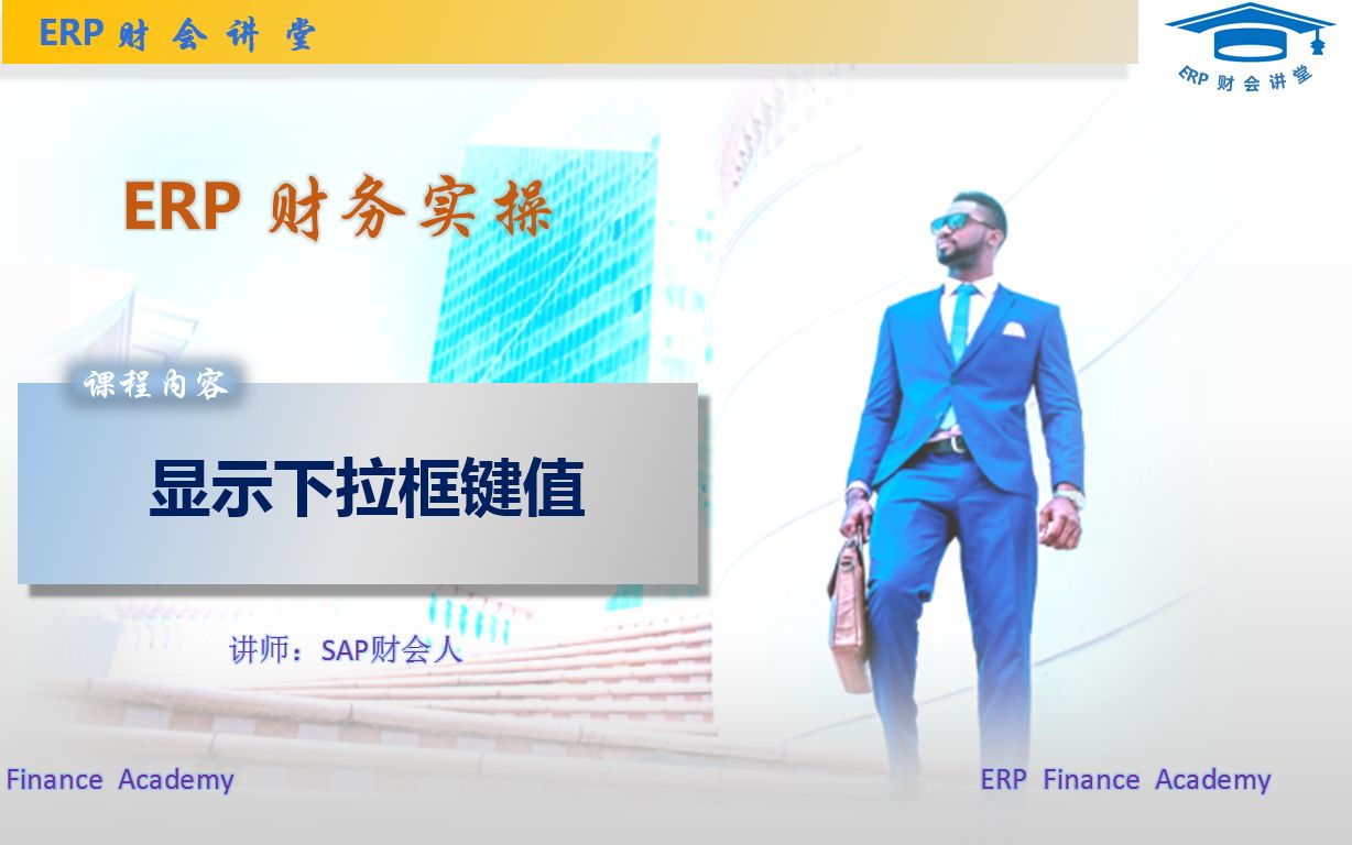 SAP财务实操 之技巧篇 显示下拉框键值