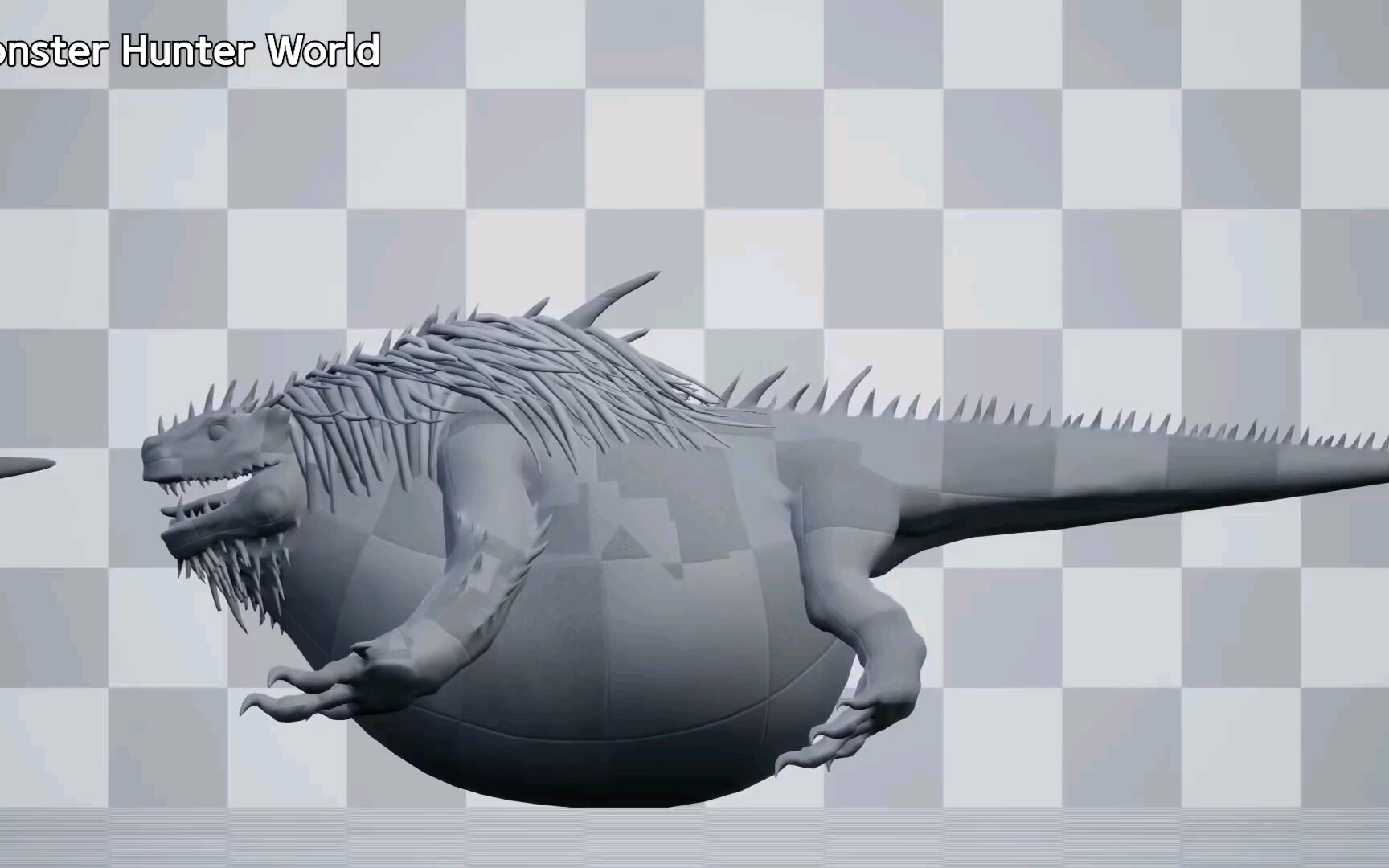 用UE4引擎查看怪物猎人世界怪物原始模型