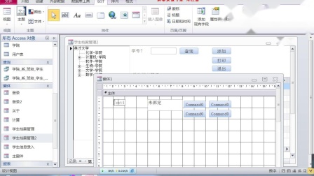 ...例题11-2(1) 用VBA编程,创建“学生档案管理”窗体,窗体创建部分