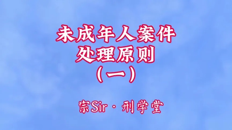 未成年人刑事案件诉讼程序未成年人刑事案件