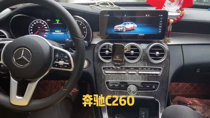 奔驰C260原车屏升级360全景+4路行车记录仪 原车1:1风格