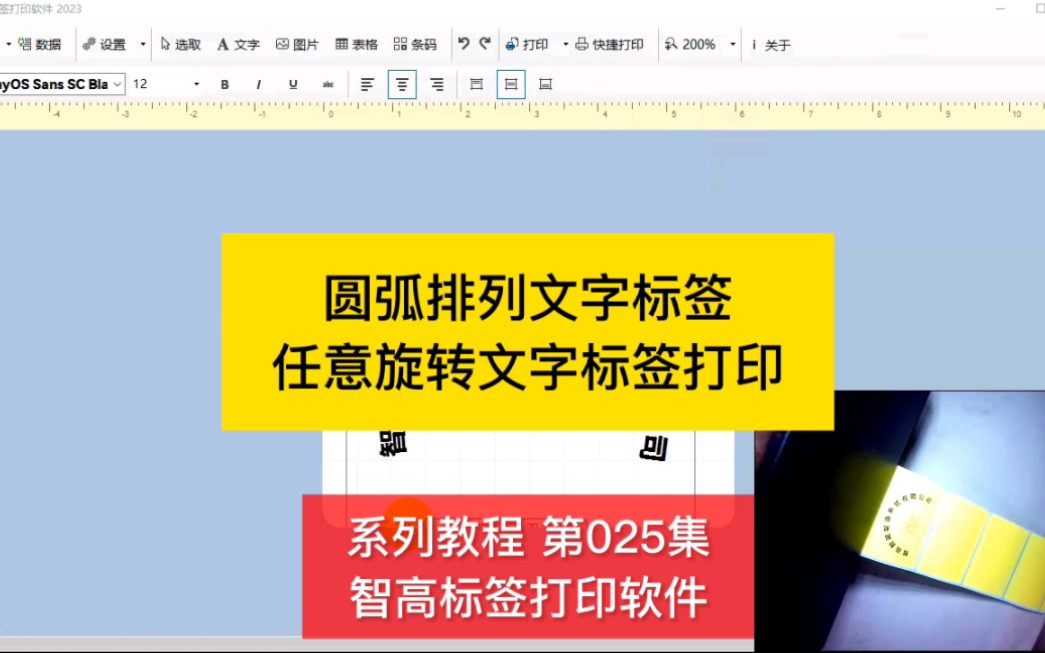 圆弧排列文字的标签打印,任意旋转角度文字打印。#圆弧排列文字 #...