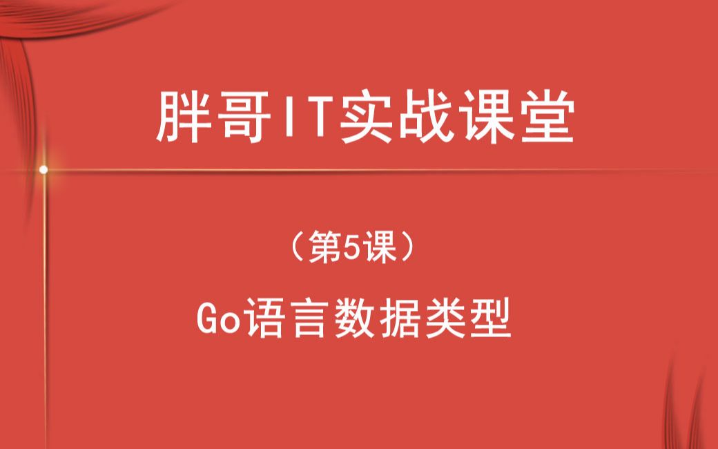 Go语言数据类型(第5课中)