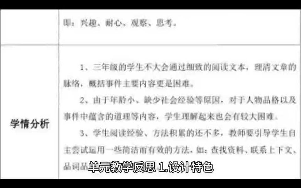 单元教学反思-素养教案一年级数学人教版