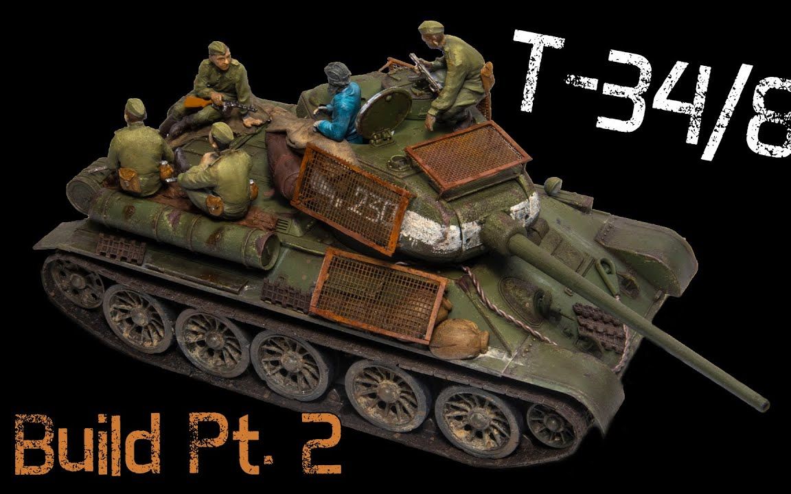 利华Revell 1/35 T-34/85 坦克模型制作视频PART-2