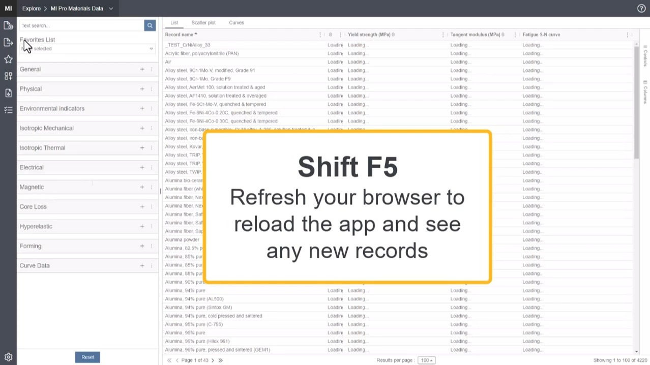 如何复制MI Pro材料数据记录