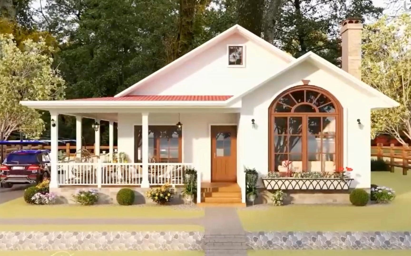 一栋温馨可爱的小房子设计与平面图