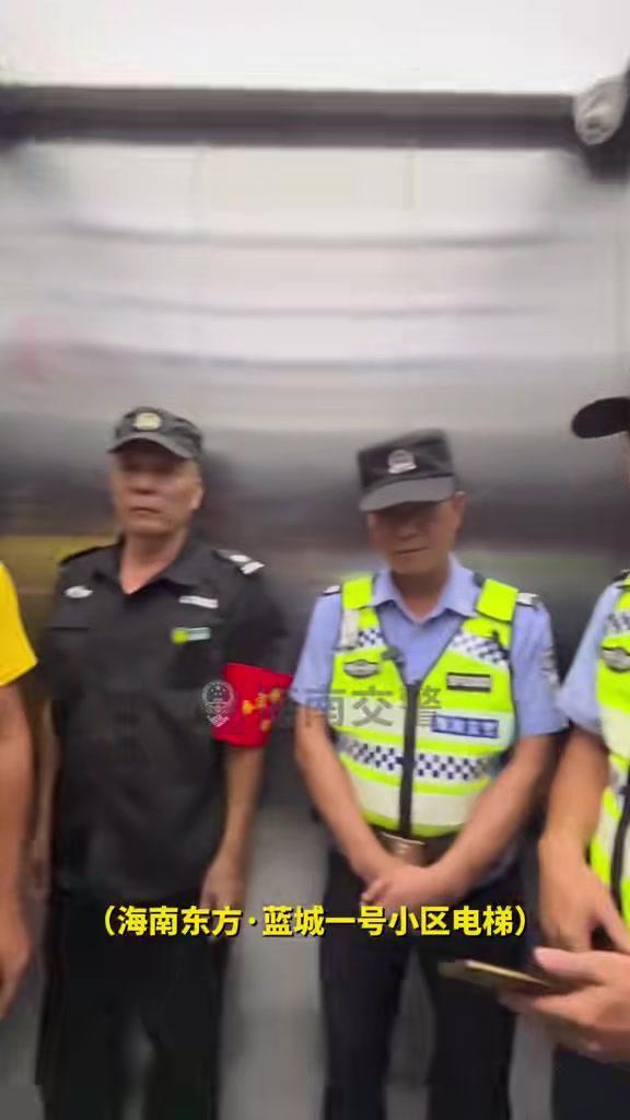 交警+物业+业主,交通安全宣传入户(来源:海南交警)#法润平安文明相伴