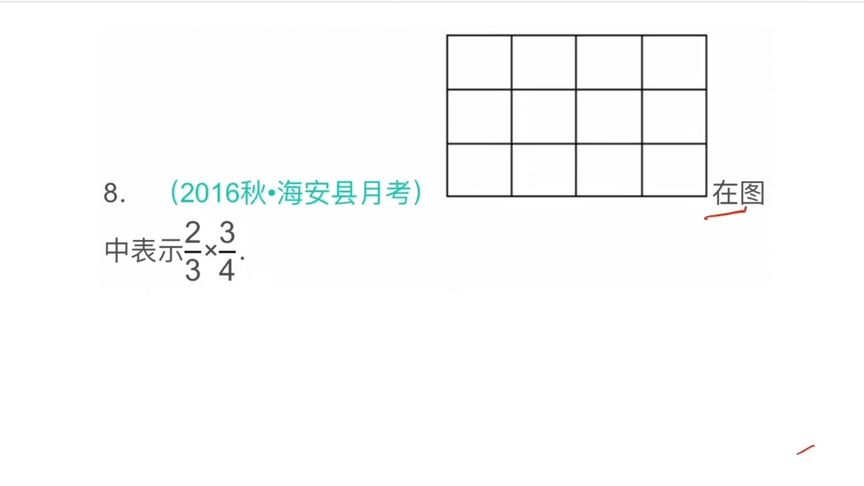   小学数学六年级,画图解分数乘法,熟练的同学一分钟