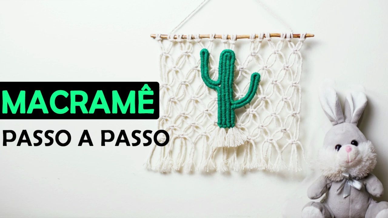 视频教程|Macrame 编织仙人掌挂毯