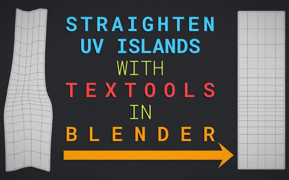 iBlender中文版插件Quick UV 教程在 Blender 中使用 Texttools 拉直 UV ...