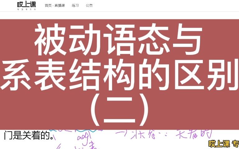 专升本【哎上课】英语——被动语态与系表结构的区别(二)