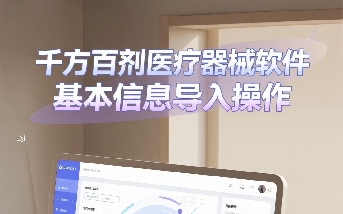 千方百剂医疗器械软件-基本信息导入操作