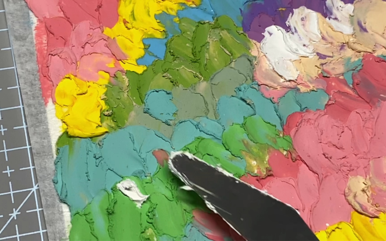 油画棒刮个背景图画