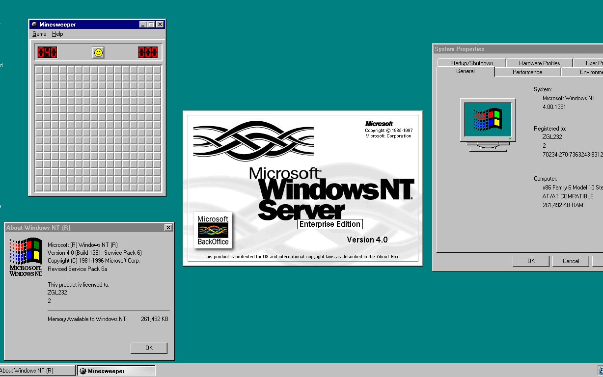 Windows 2000高级服务器版的前身,Windows NT 4.0 Enterprise Server...