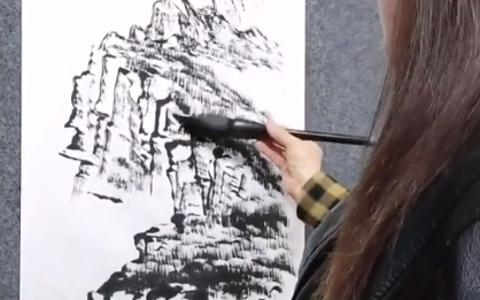 水墨写意国画山水
