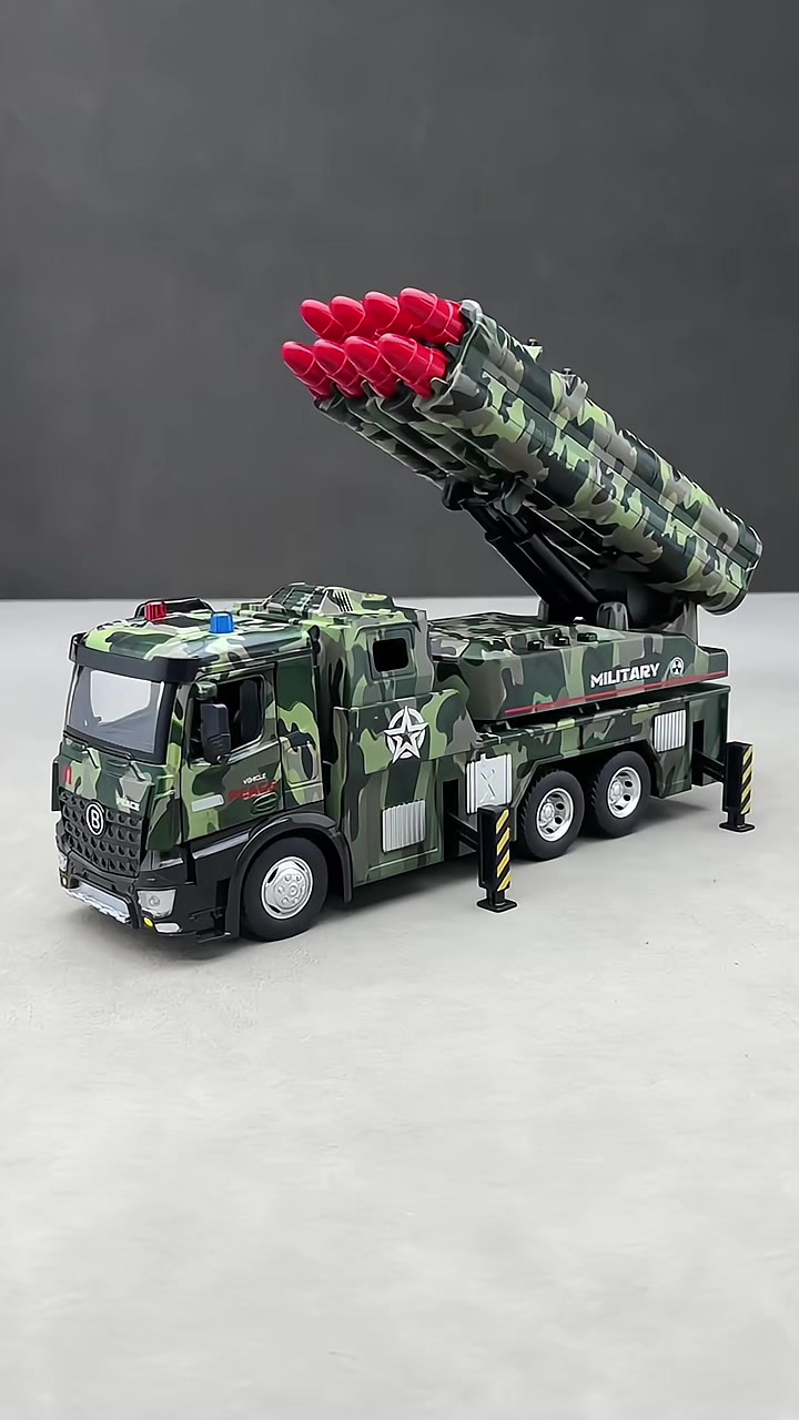 超大号导弹车玩具合金电动发射火箭大炮车坦克模型男孩玩具车#男孩...