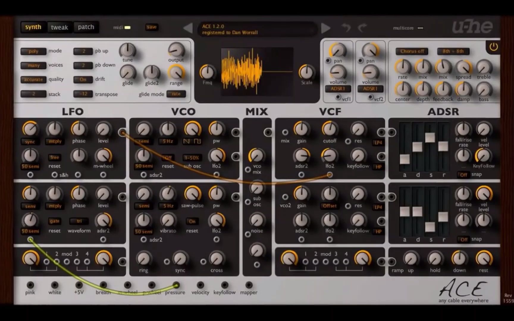 u-he ACE 模块化模拟合成器 电子音乐制作音色 介绍试听