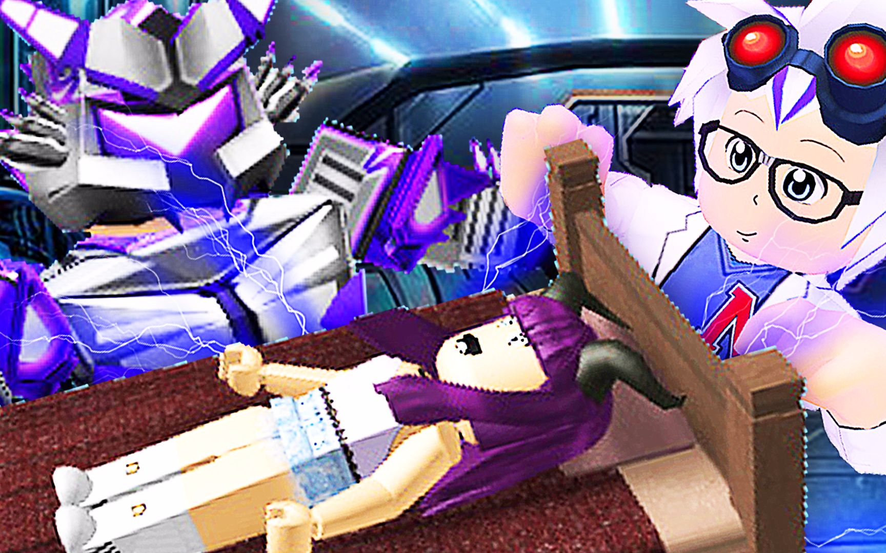 Roblox梦境模拟器 变形金刚和恶魔少女在噩梦中穿梭躲避各种灾难!