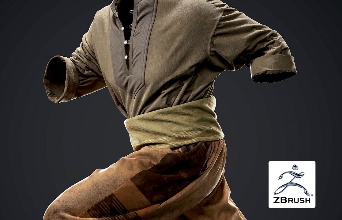 【zbrush】3D角色服装布料褶皱雕刻原理,怎么快速雕出好看的衣服褶皱?