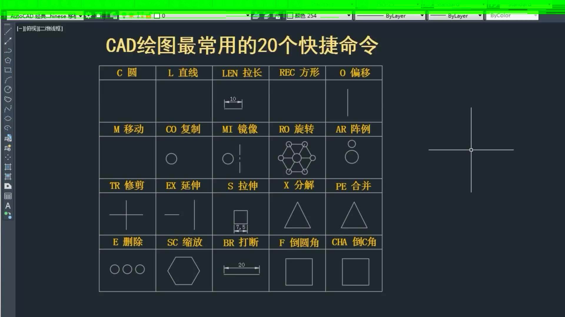 .b>CAD绘图最常用的20个快捷命令.