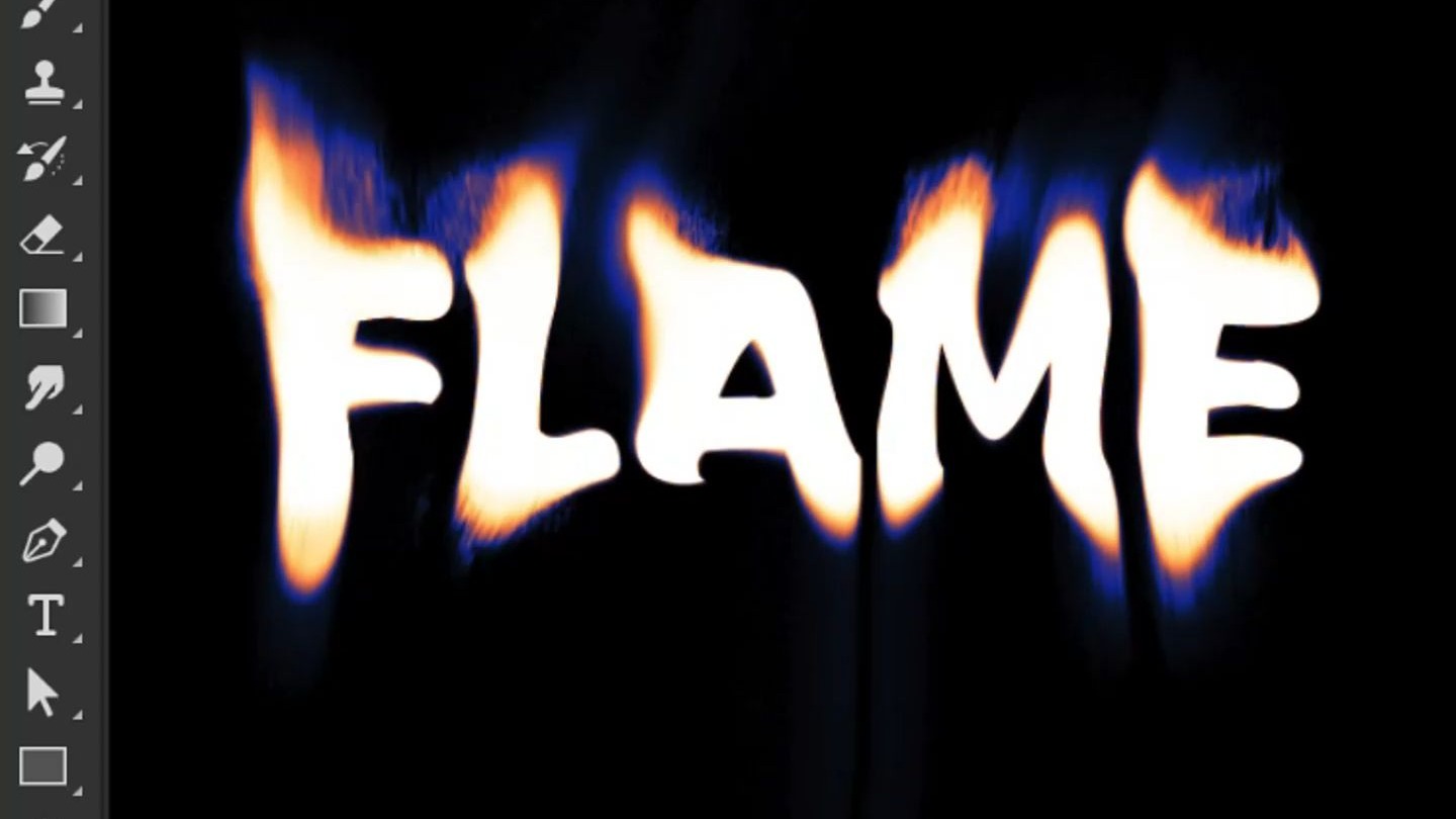 PS教程-快速学会文字燃烧火焰效果