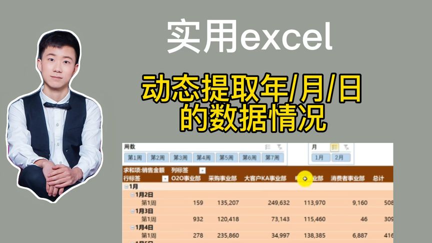 自律日记37|excel 动态提取,年月日不同时间的具体数据,自动化