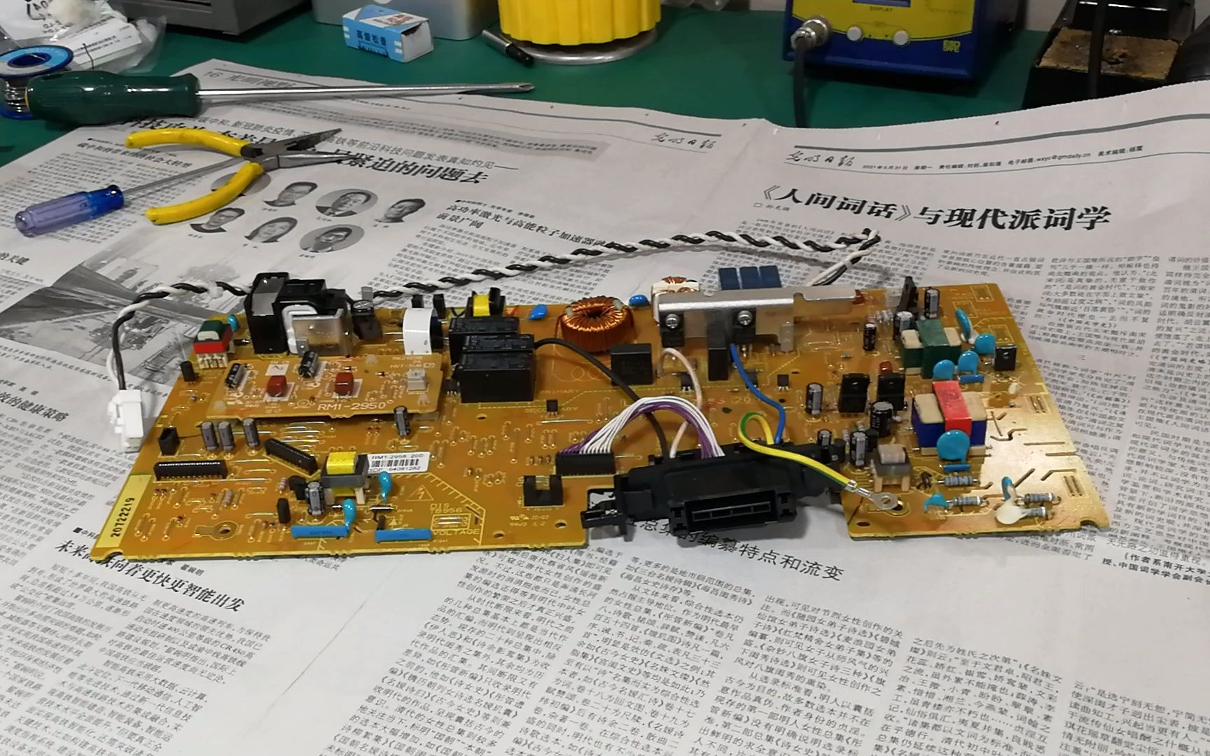 惠普5200提示热熔器错误!全网能找到维修帖子和视频!直播吃板子