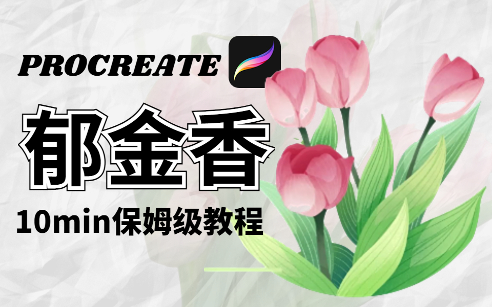 【ipad跟练教程】春天一起来看花吧!春日浪漫郁金香超简单保姆级ipad...