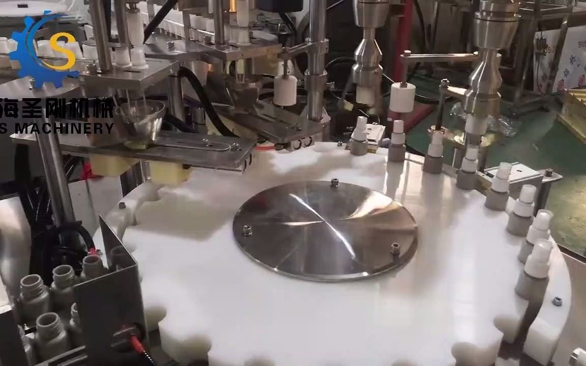 圣刚喷雾剂理瓶灌装线 喷雾剂自动灌装线 酒精消毒液喷雾型灌装机