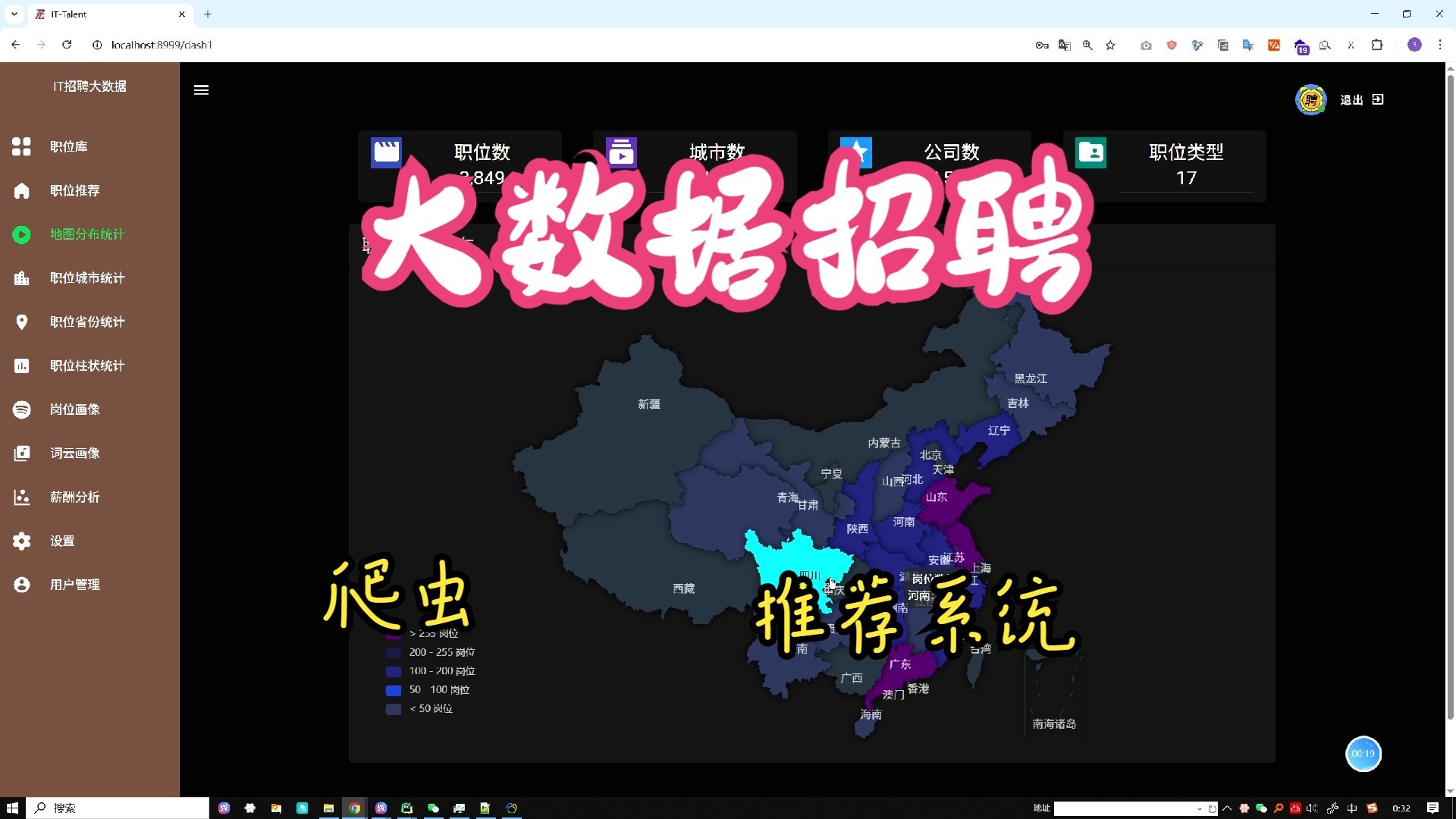 ...人才招聘画像数据可视化分析系统的设计与实现(python mysql flask vue)