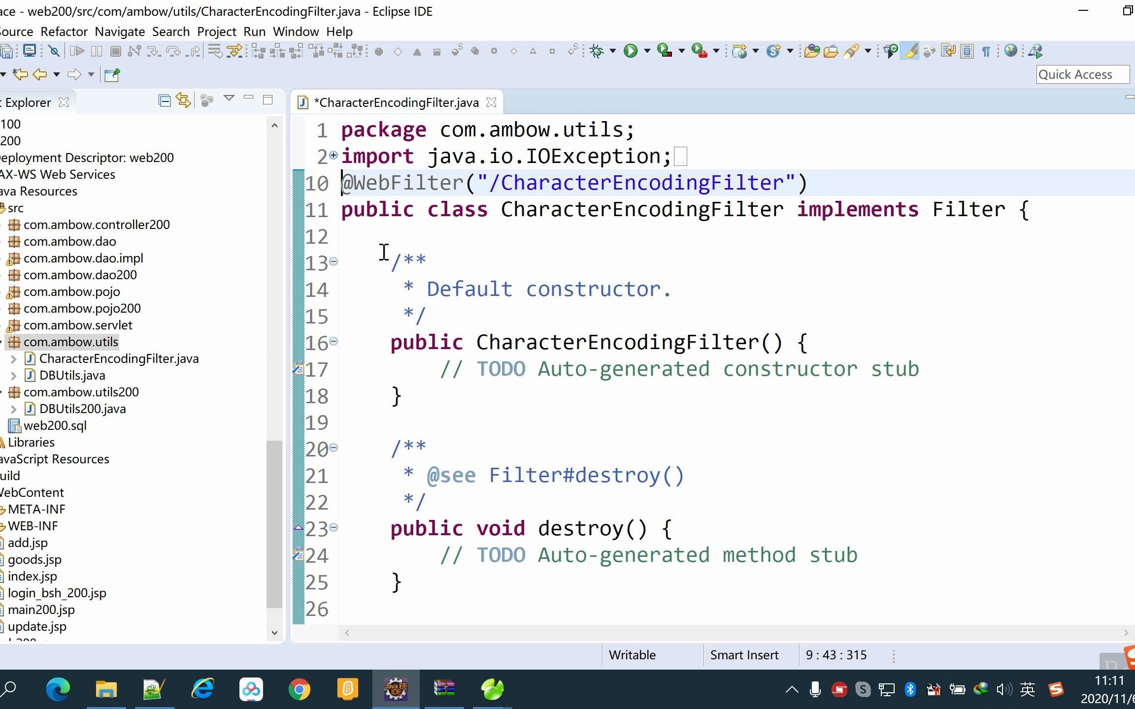 JavaWeb入门过滤器Filter的简单应用20201106_110649