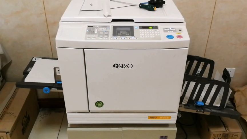 理想5231一体速印机开机报A34-218进版卸版故障代码!如何维修?