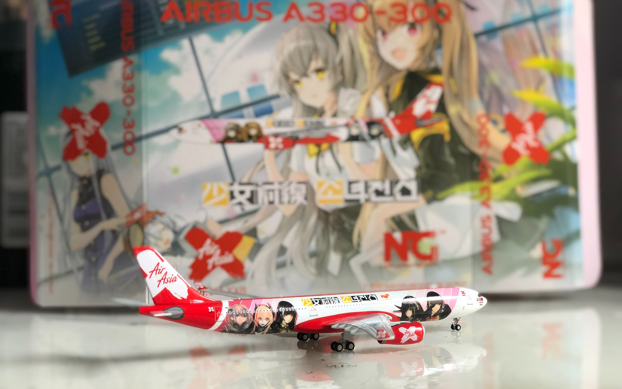 NG亚洲航空A330-300少女前线彩绘模型开箱