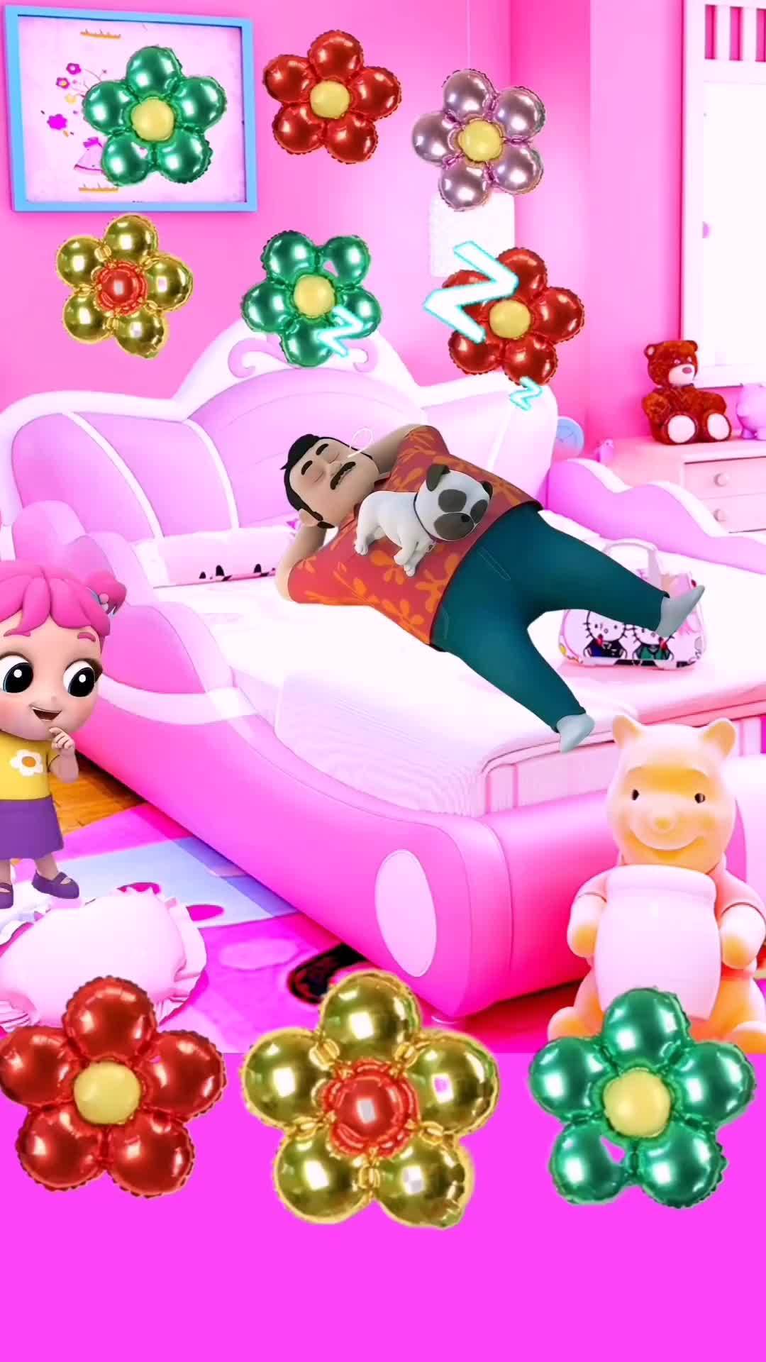 爸爸睡觉睡的真香!#0-3岁儿童启蒙动画片 #动画