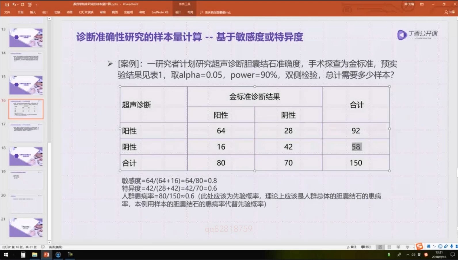 第9节 诊断试验样本量计算:基于敏感度或特异度