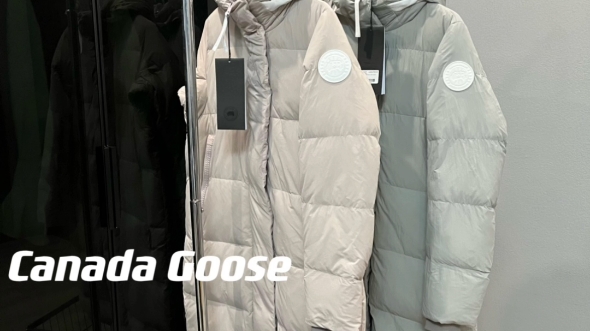 加拿大鹅白标派克中长款情侣羽绒服