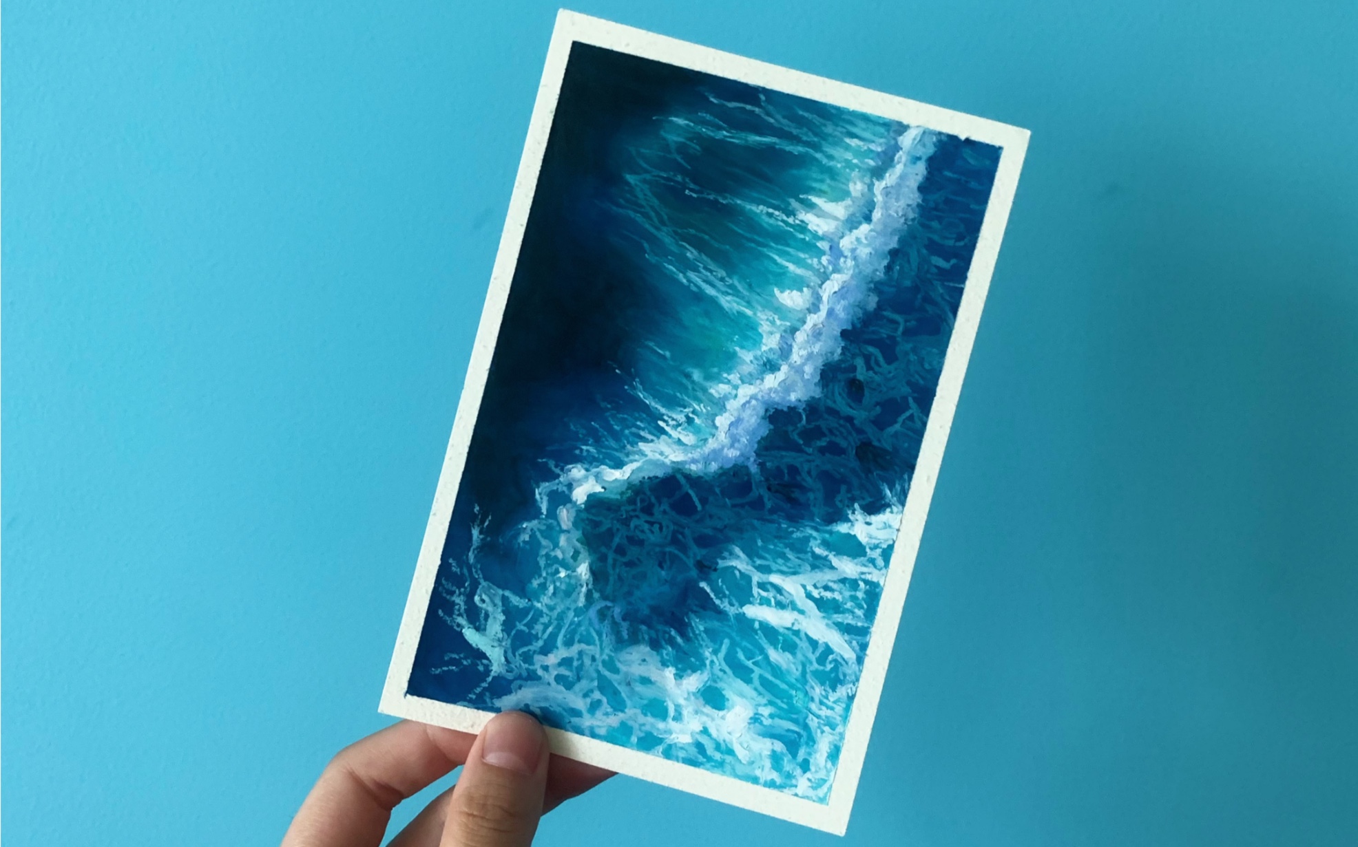 油画棒画海浪视频教程